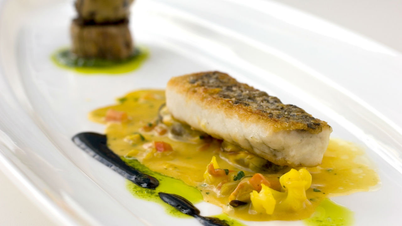 Seared Cod Fillet, French Beans, Sweet Mustard, Pickled Mussels | The ...