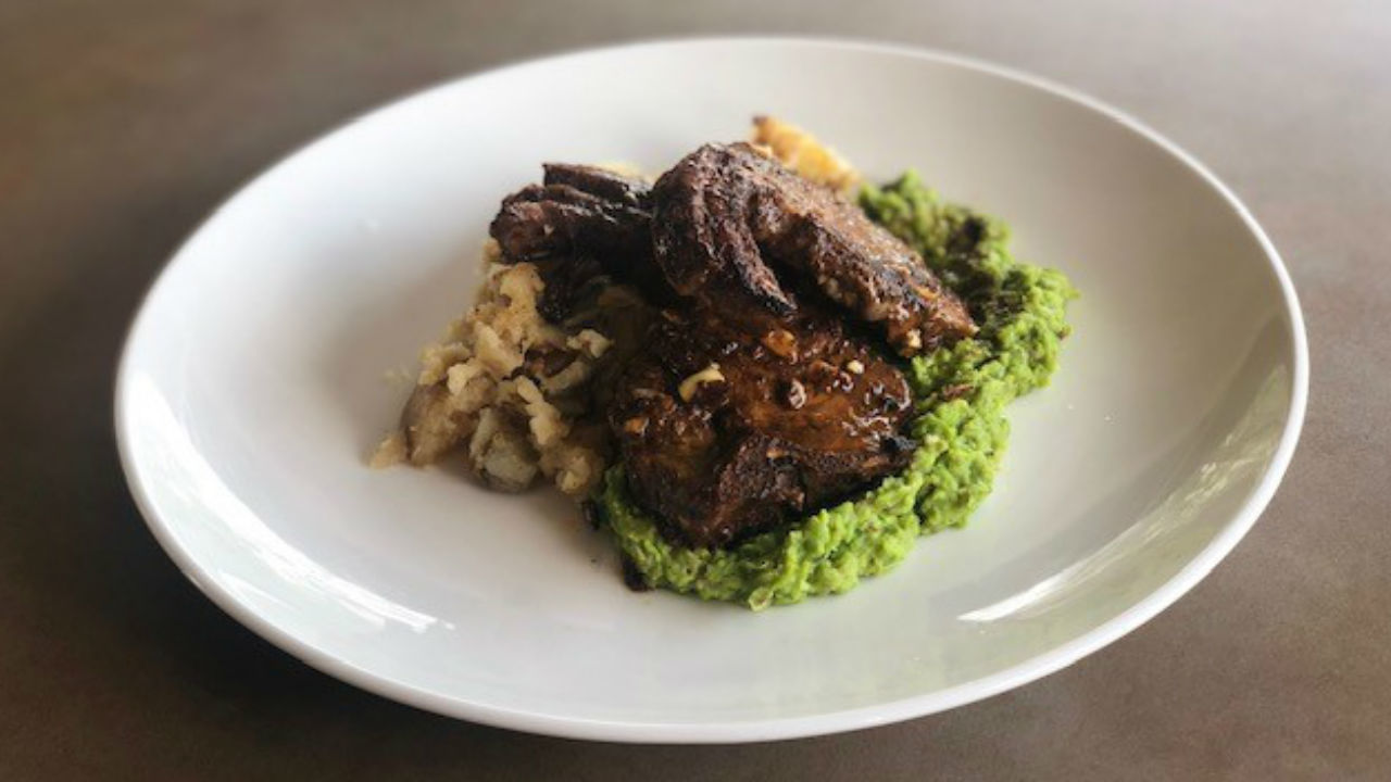 Tikka Lamb Chops with Smashed Potatoes & Chunky Cumin Pea Puree | The ...