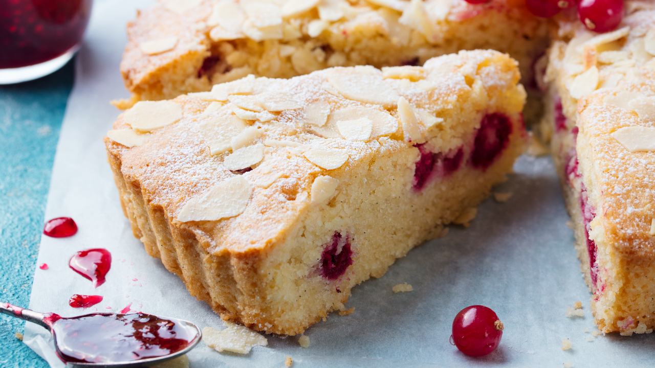 Coconut, Raspberry & Pistachio Bakewell Tart | The Six O'Clock Show
